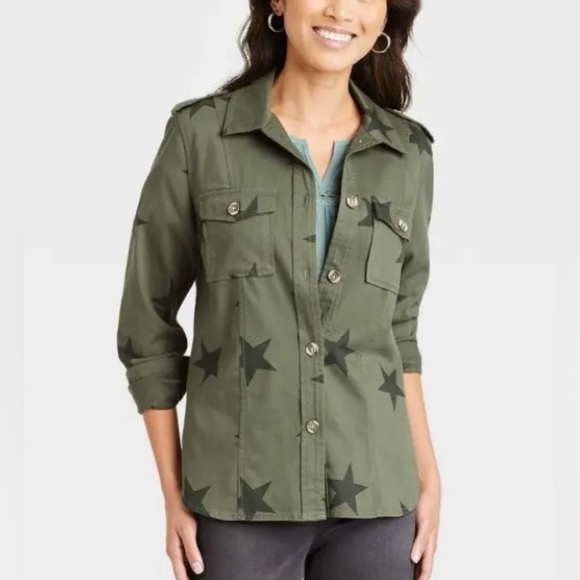 Knox Rose | Jackets & Coats | Knox Rose Womens Size S Olive Green Star ...